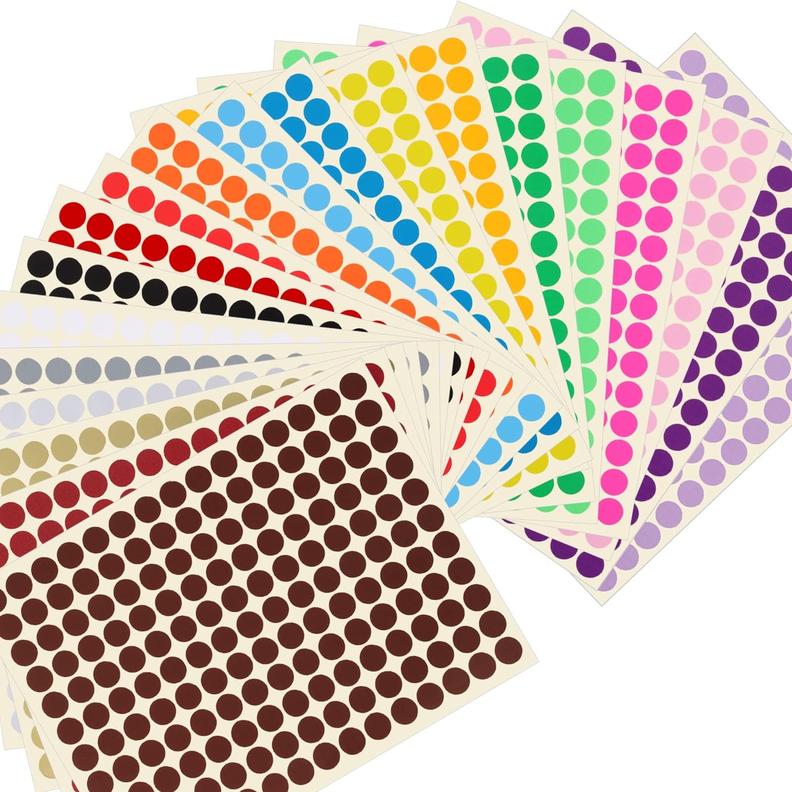 KUUQA 16 Sheets Self Adhesive Coding Dot Map Label Stickers Coding ...