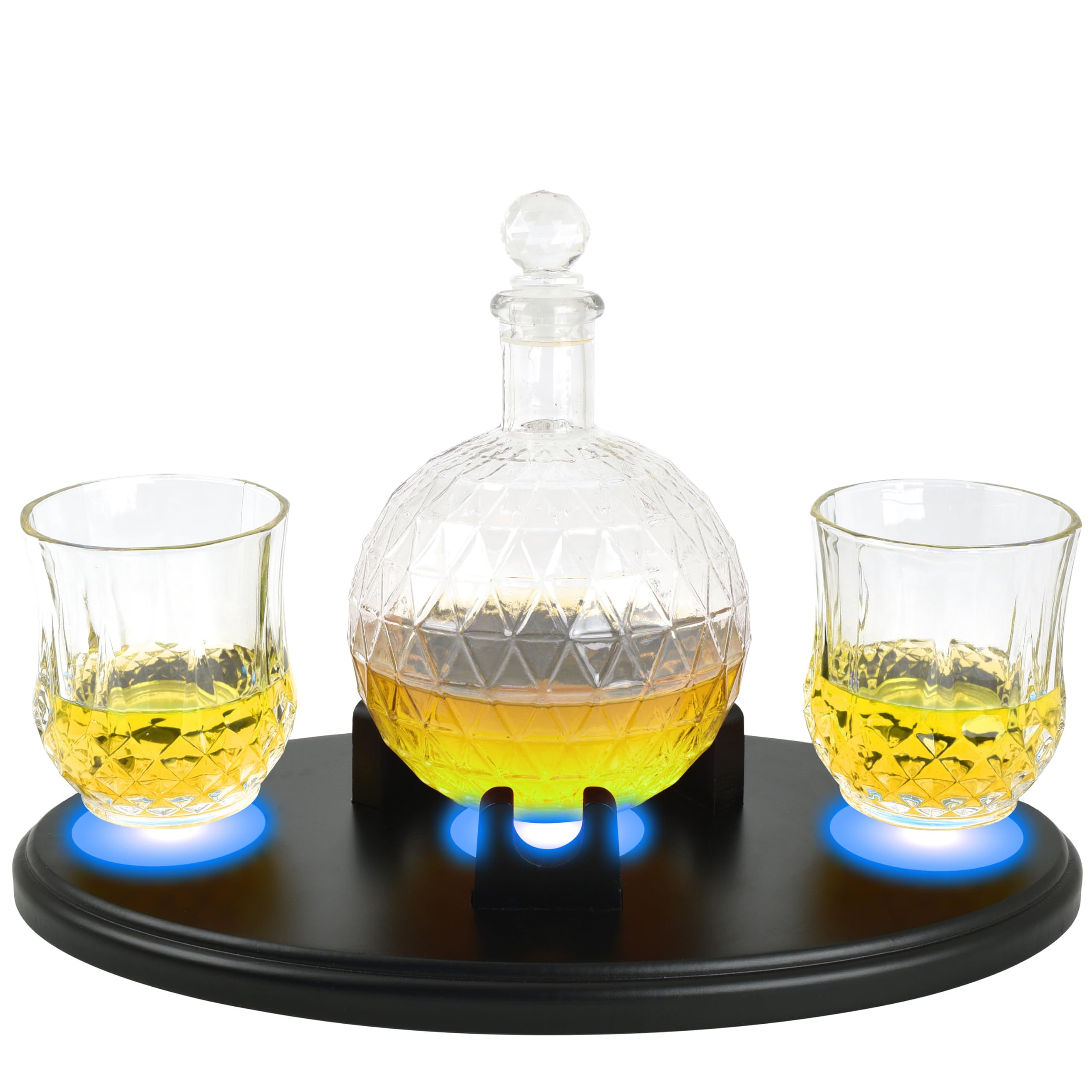 Amazon.com | Jigger N' Dash LED Whiskey Decanter Set w Epcot Design ...