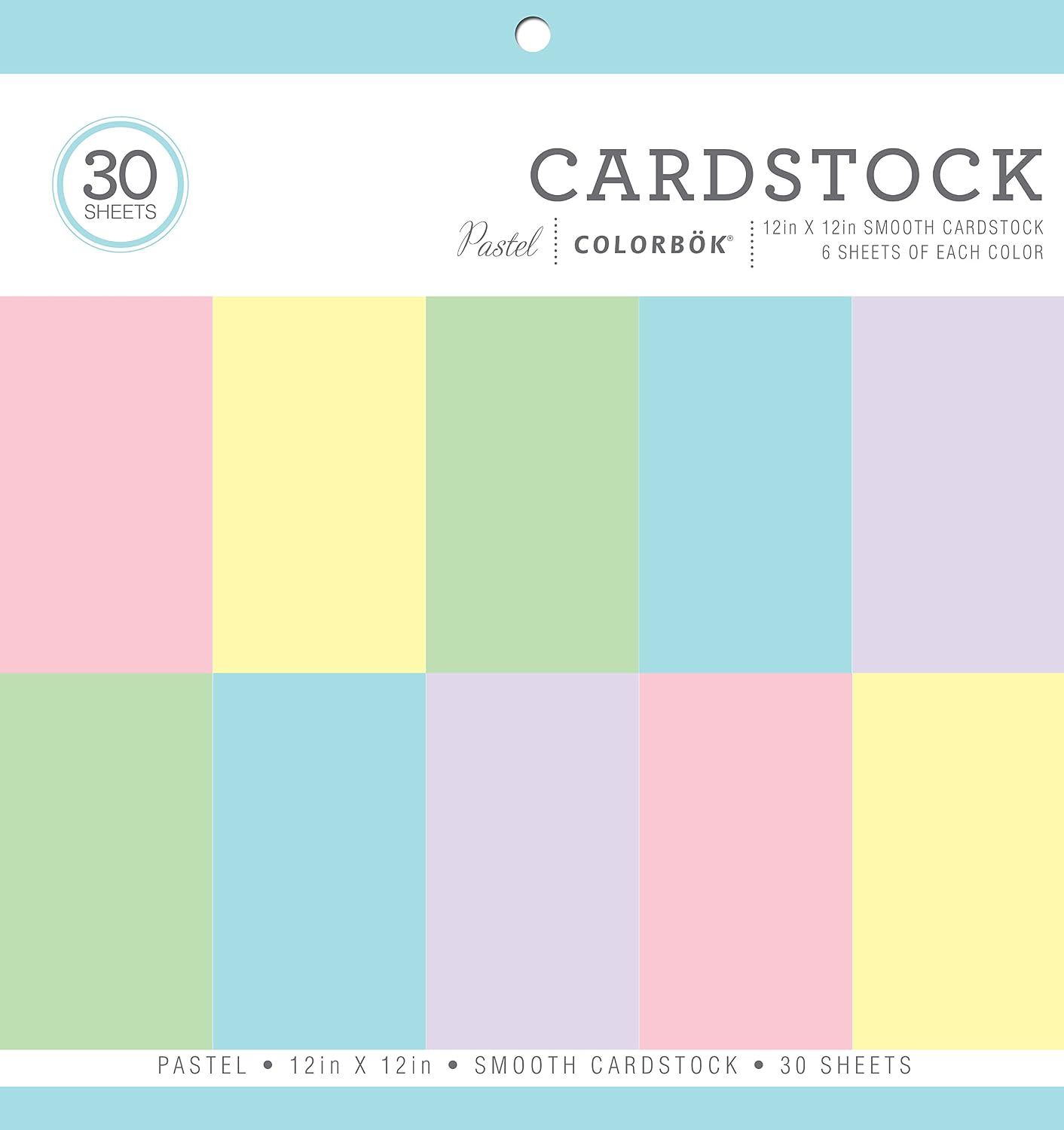 Amazon.com: COLTX ColorBok 61195B Smooth Cardstock Paper Pad Pastel, 12 ...