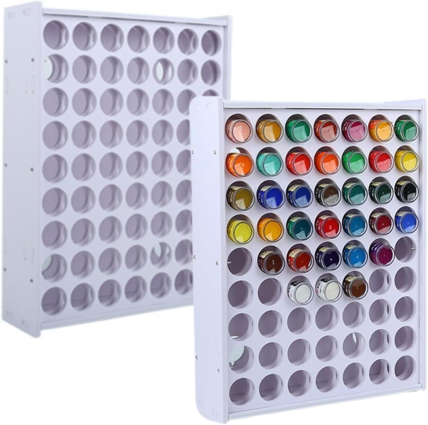 Amazon.com: PEUTIER Paint Organizer, 63 Holes Acrylic Paint Storage ...