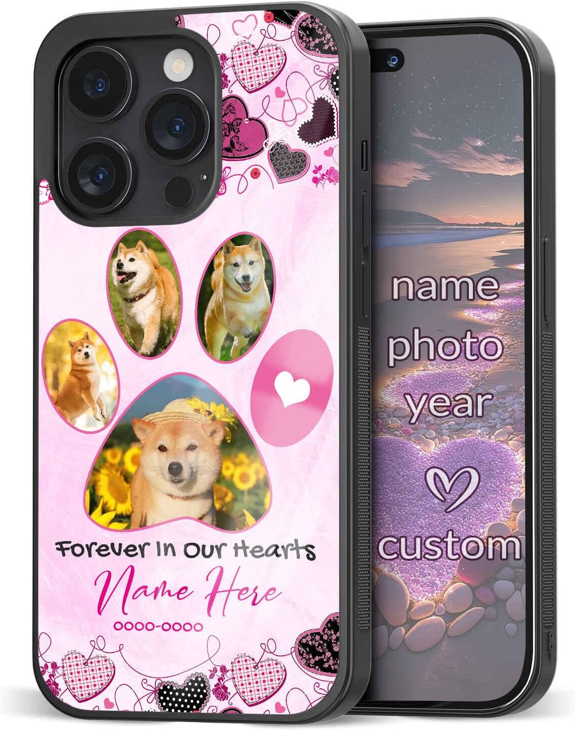 Amazon.com: Custom Pets Dogs Name Photos Phone Cases for Samsung Galaxy A02 A03 A10 A13 A14 A42 ...