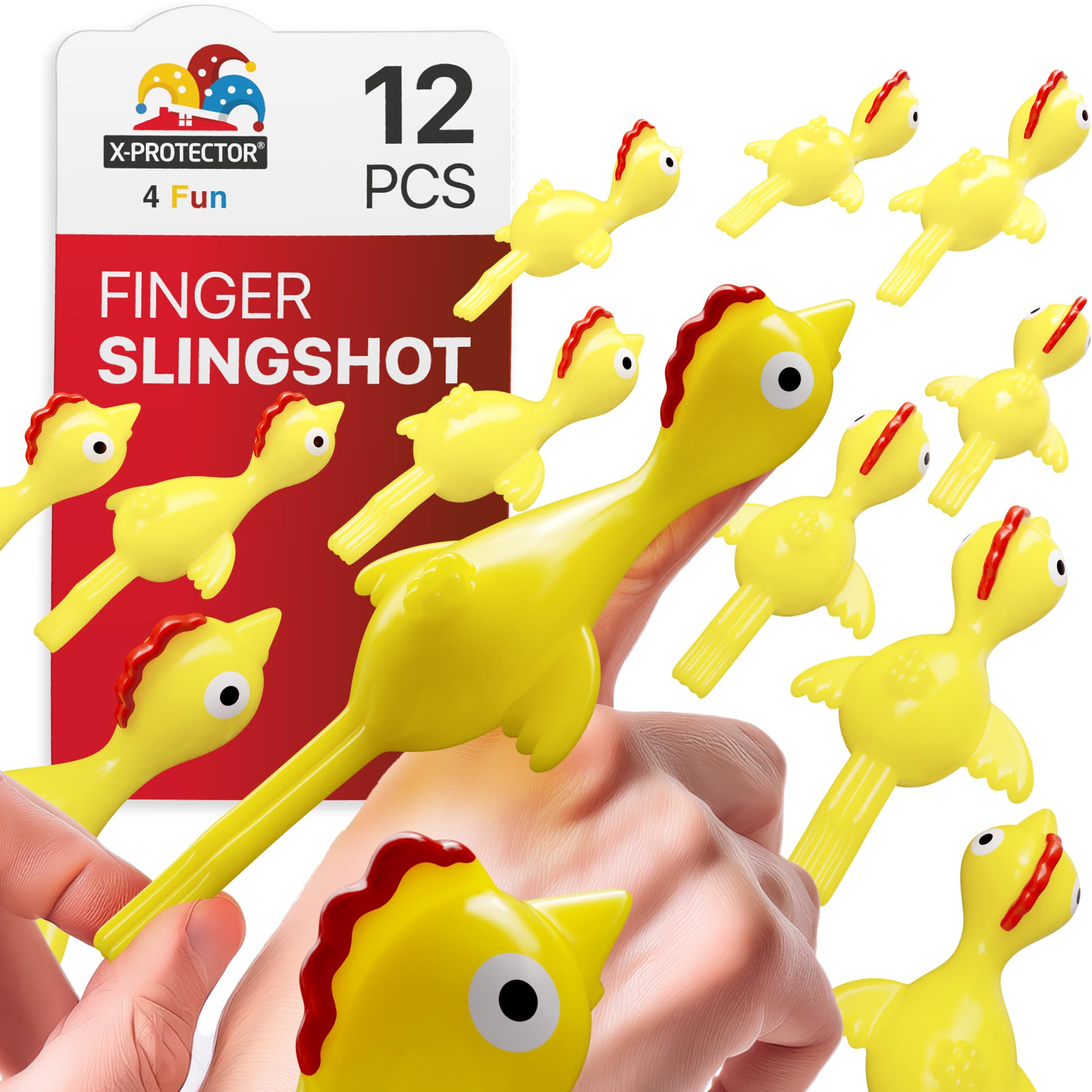 Snapklik.com : Rubber Chicken Slingshot - 12 PCS Pack - Flying Finger ...