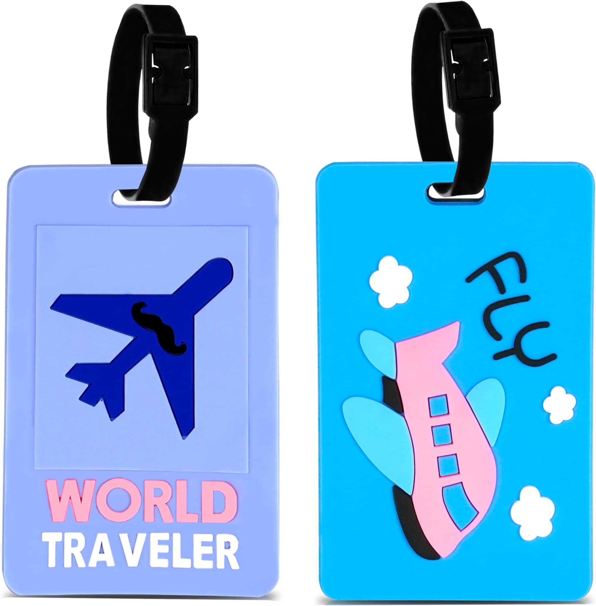 Buy Storite Pack of 5 Luggage Tags, with Silicon Strap Travel Bag Tags ...