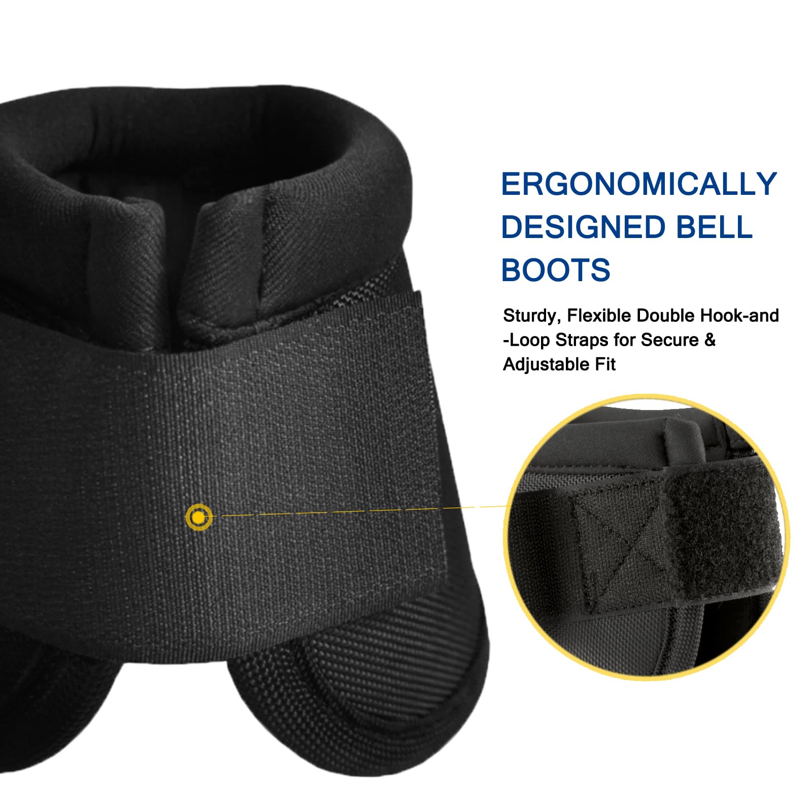 Snapklik.com : Gallopoff Equine Ballistic Overreach Bell Boots, No-Turn ...