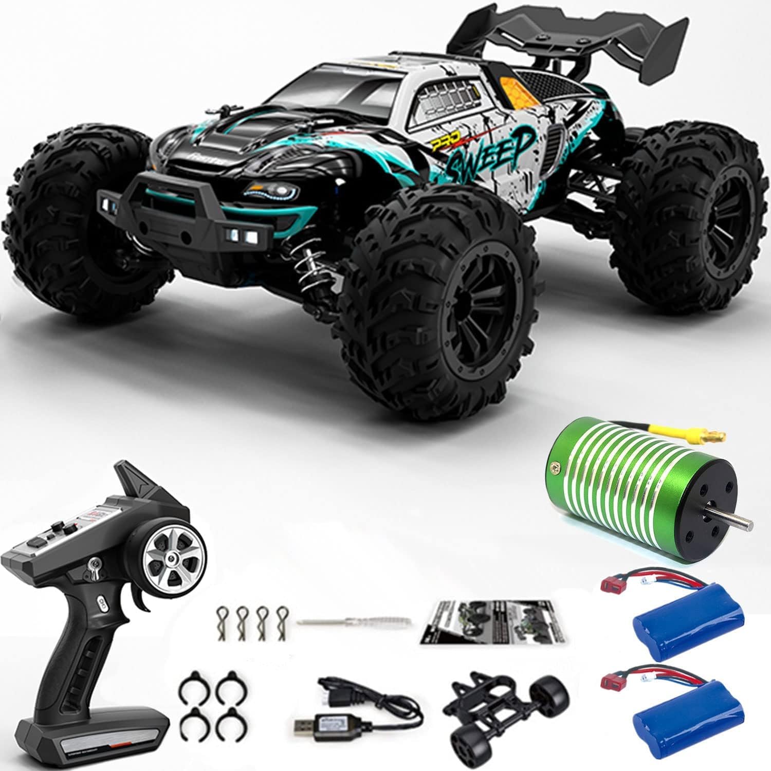 1:16 RC Truck 70KM/H High Speed Brushless RC Car RTR 4WD Monster Truck ...