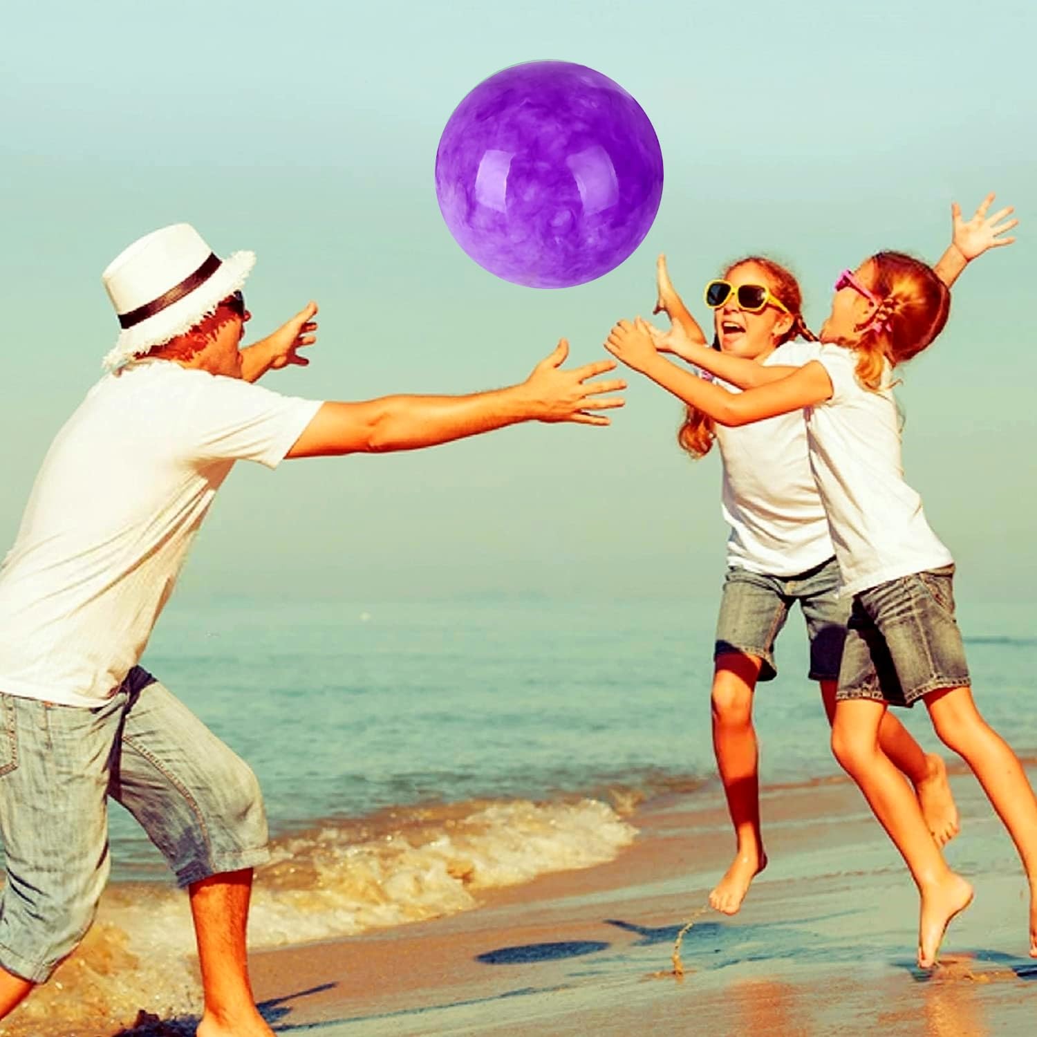 Snapklik.com : GCQJOQ 3 Pcs 18 Inch Marbleized Bouncy Balls For Kids ...
