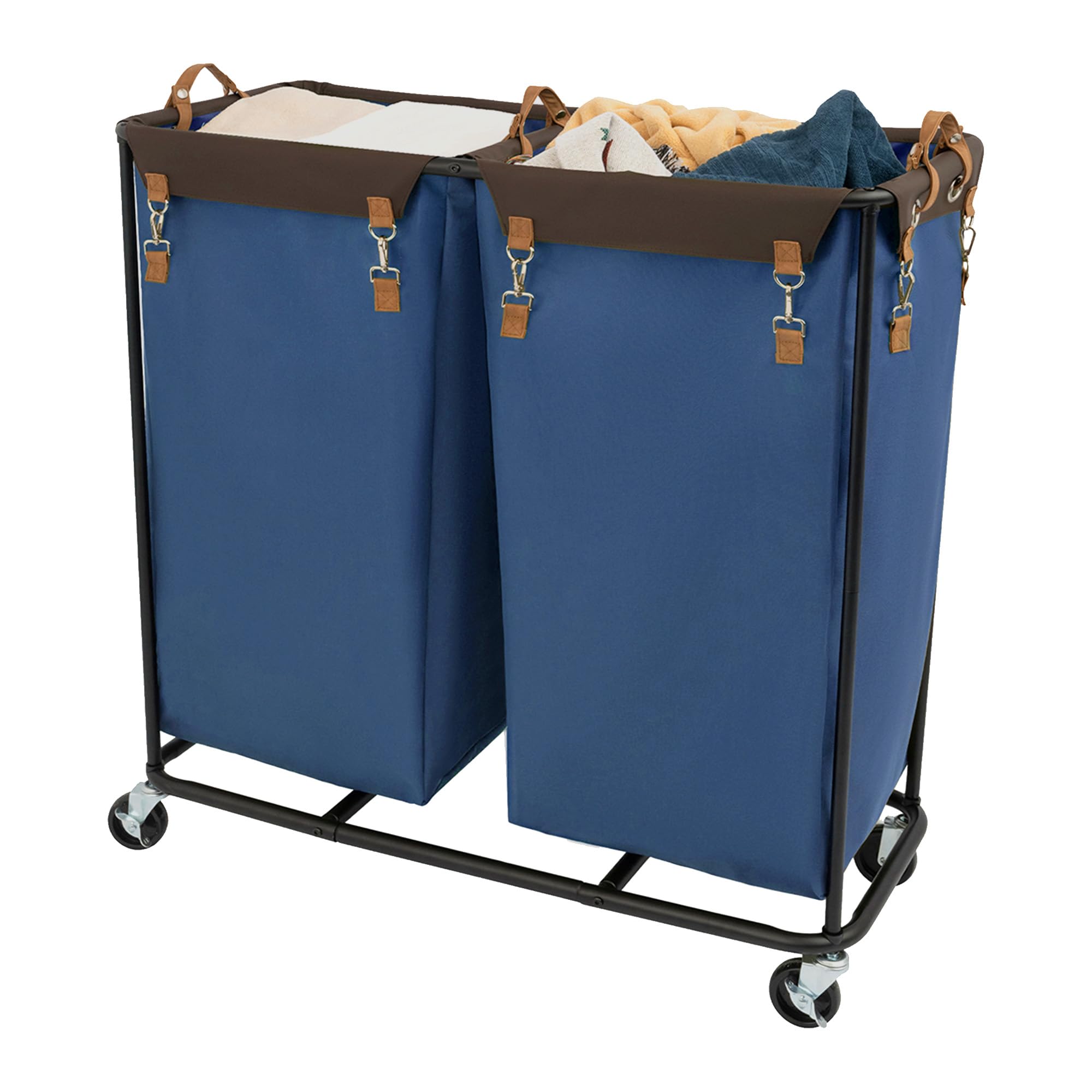 Amazon.com: StorageWorks Laundry Sorter Cart with 2 Sections, 390L ...