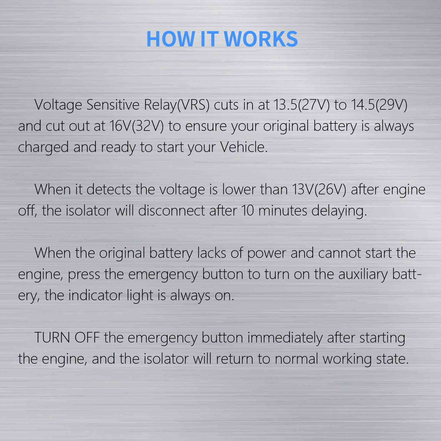 Snapklik.com : 250 AMP Dual Battery Smart Isolator Universal 12V/24V ...