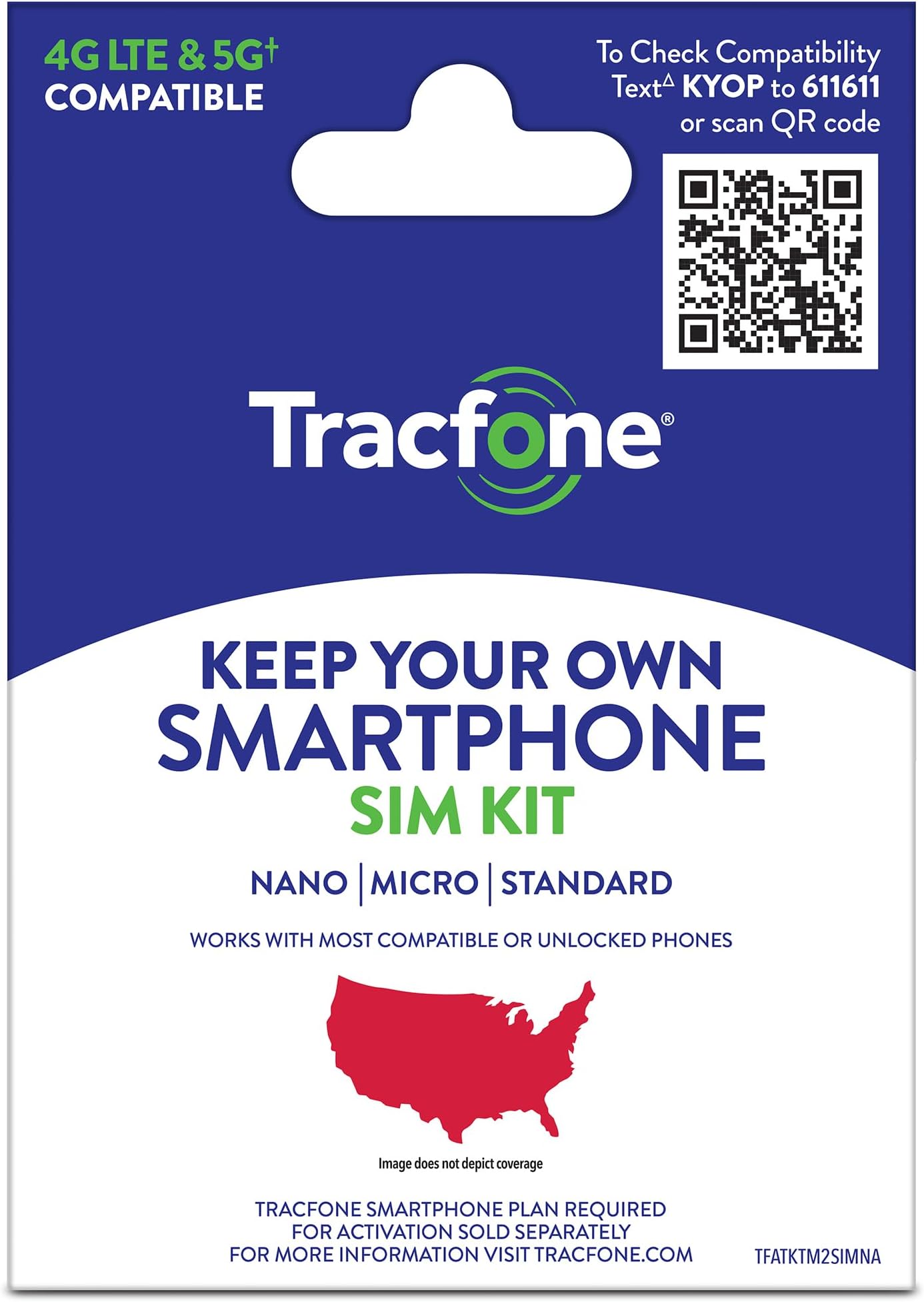 Amazon.com: Tracfone Keep Your Own Phone 3-in-1 Prepaid SIM Kit : Cell ...