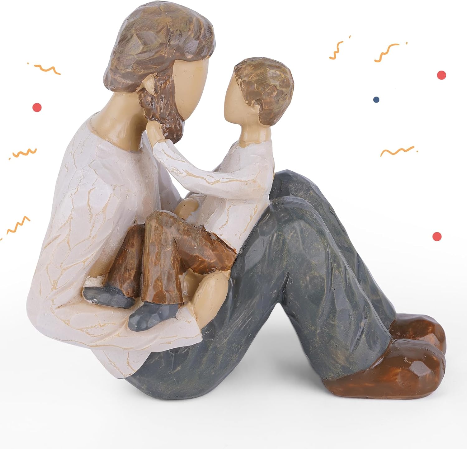 Amazon.com: Keluma Father and Son Sculpted Figure - Resin Collectible ...