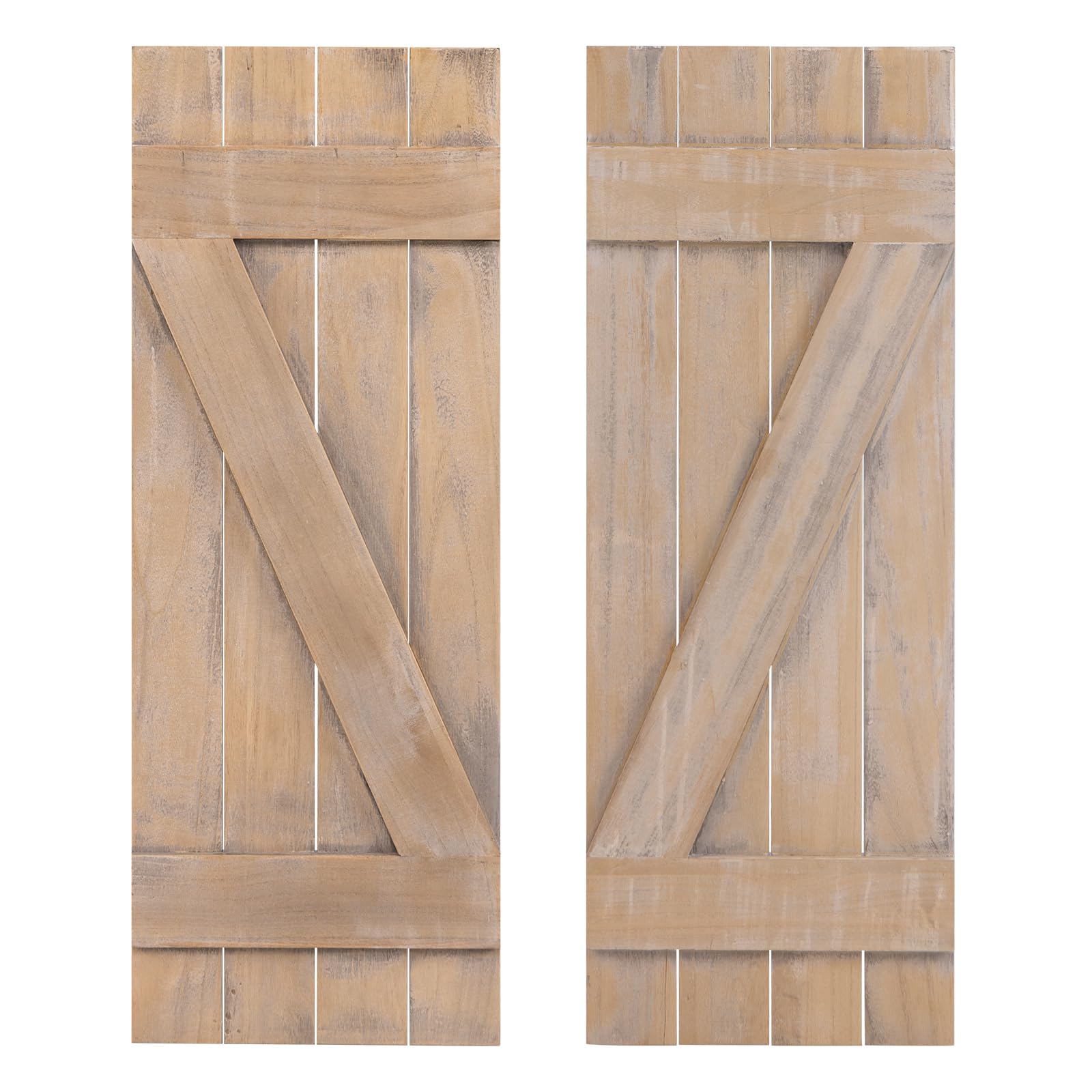 Amazon.com: Giantex Farmhouse Window Shutters Wall Decor, Set of 2 ...