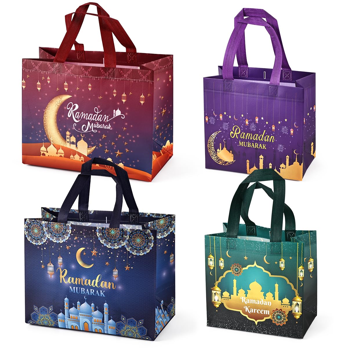 Amazon.com: 4PCS Ramadan Mubarak Reusable Gift Bags, Treat Bags with ...