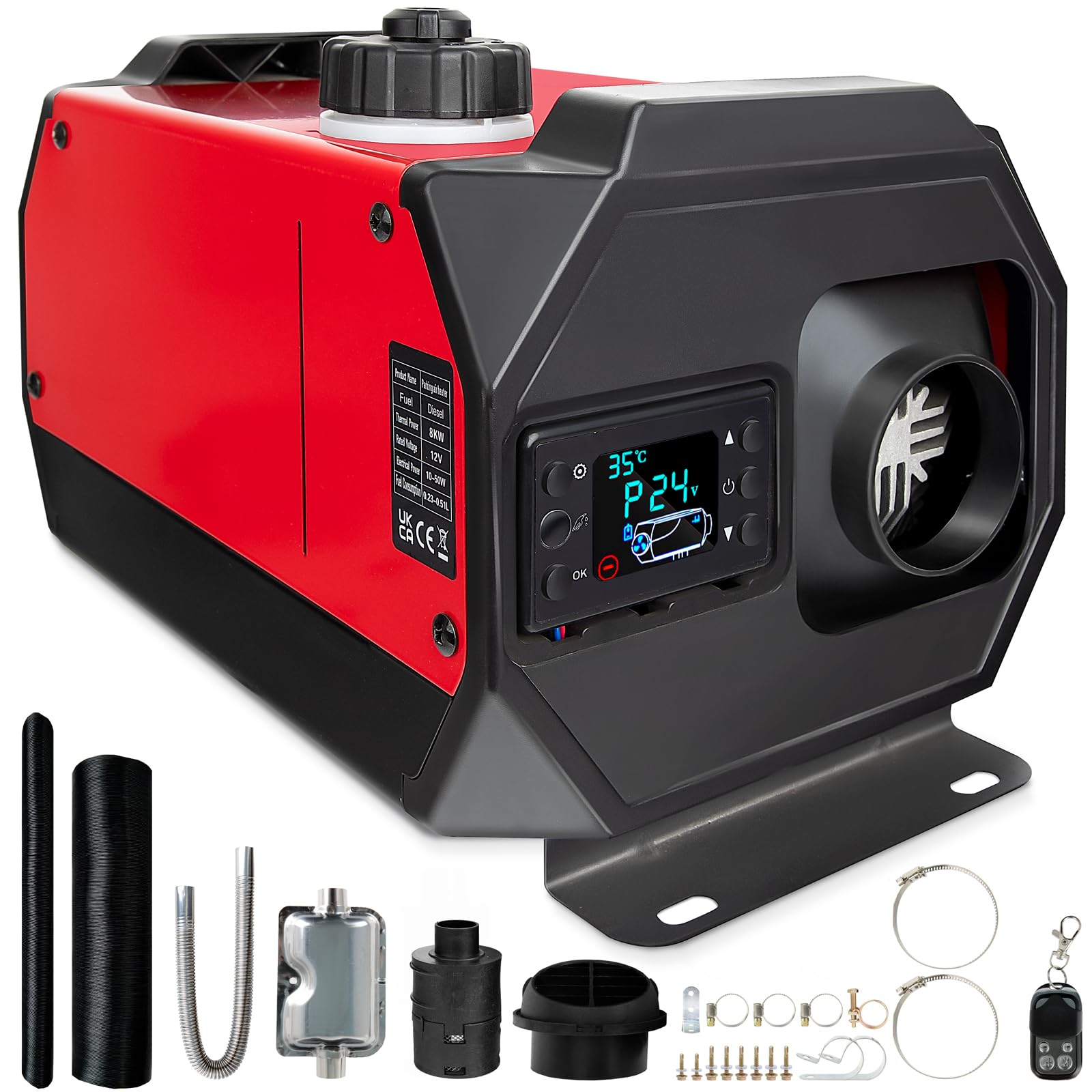 5KW 8KW 12V Air Diesel Heater - Vehicle Heater Set LCD Parking Heater ...