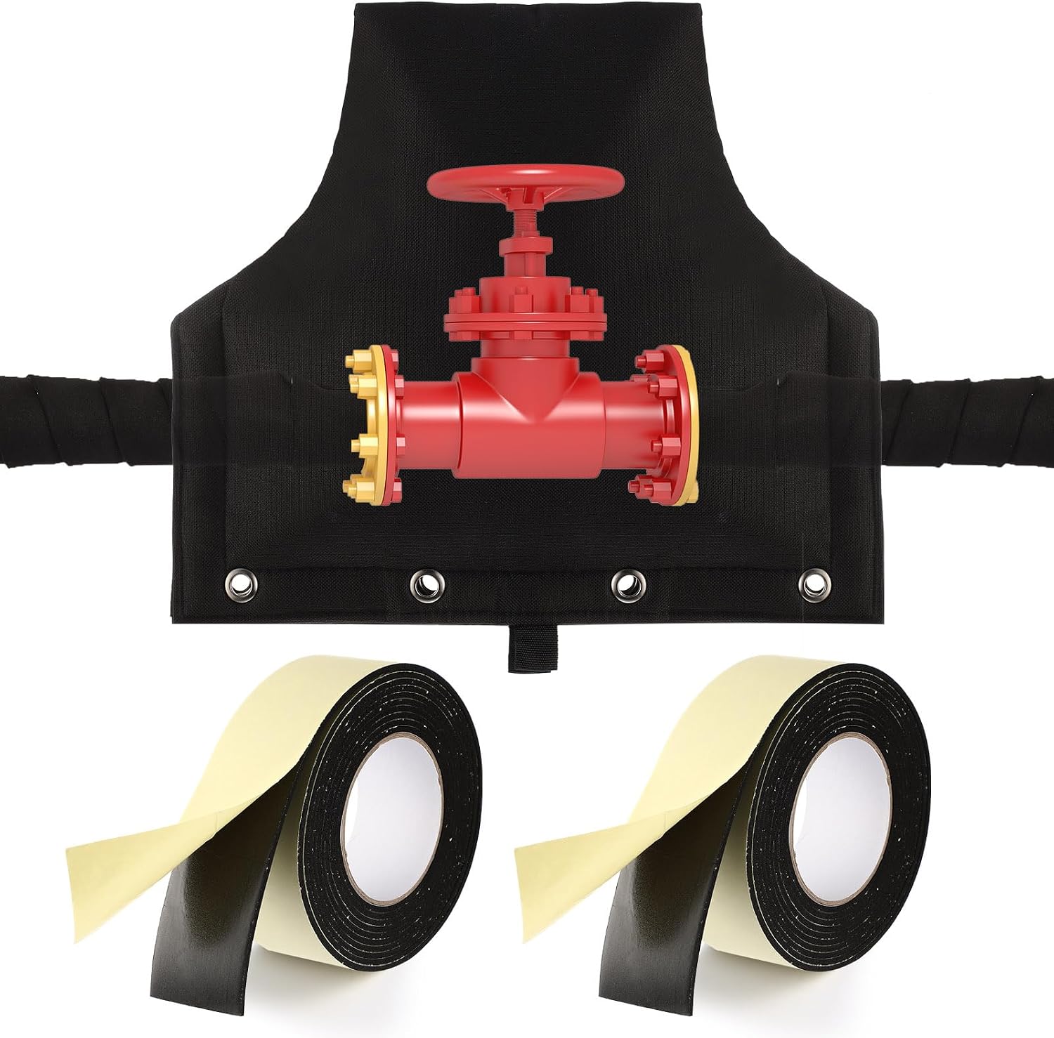 Ribbonlic Backflow Preventer Cover Insulated Pouch with 2pcs Pipe ...