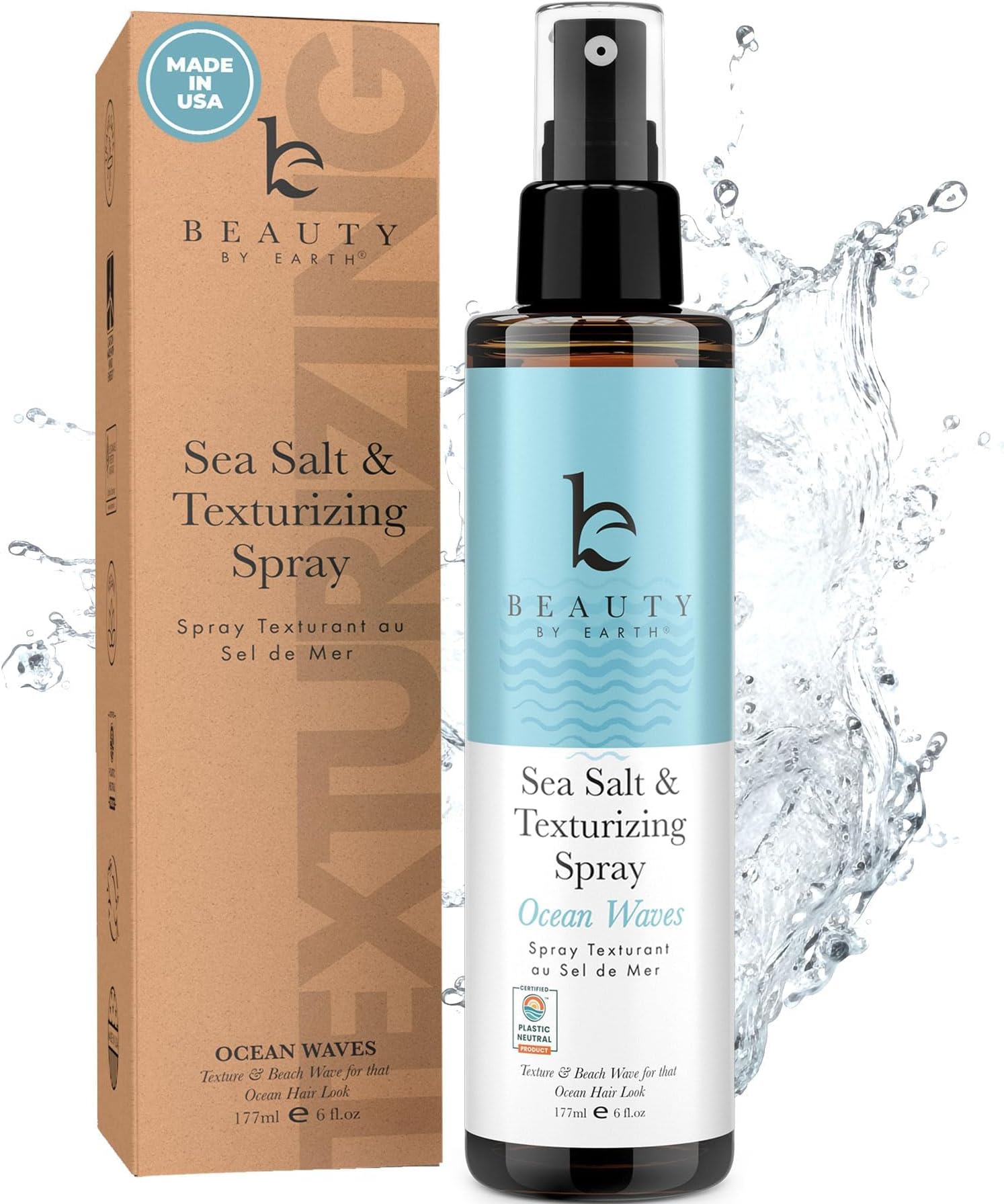 Amazon.com : Sea Salt Spray for Textured Beach Waves & Volume - USA ...