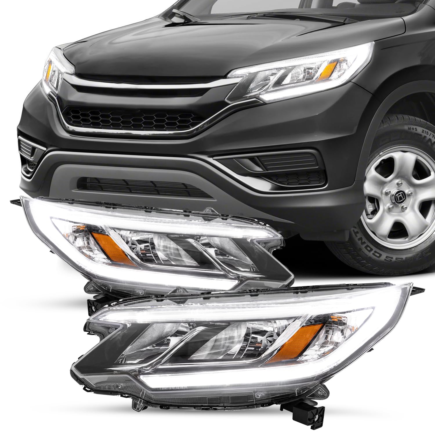 Amazon.com: SOCKIR LED DRL Headlight Assembly Fit for 2015-2016 Honda ...