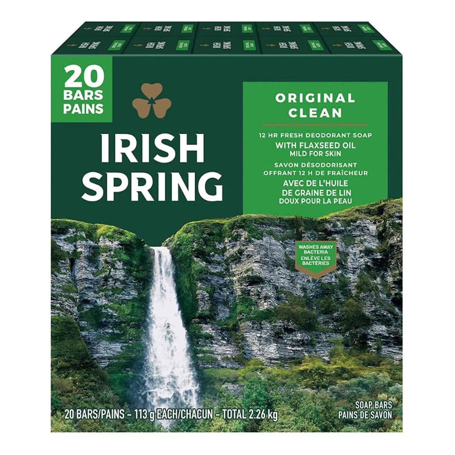 Amazon.com : Irish Spring Original Clean Bar Soap for Men, 20 ct ...