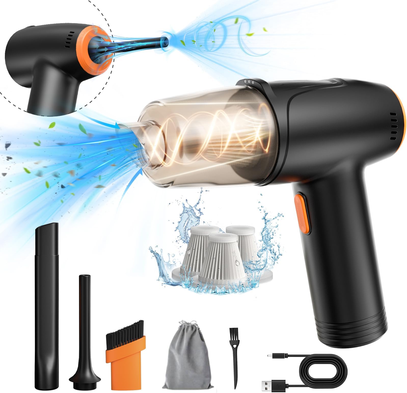 Amazon.com: Fotgear Mini Handheld Vacuum Cordless - 9000Pa Powerful Car ...