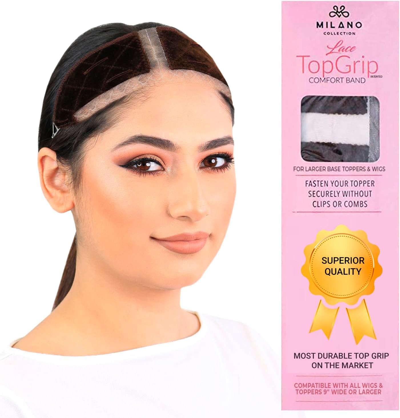Milano Collection New Lace TopGrip Topper and Wiglet Secure Method Band ...