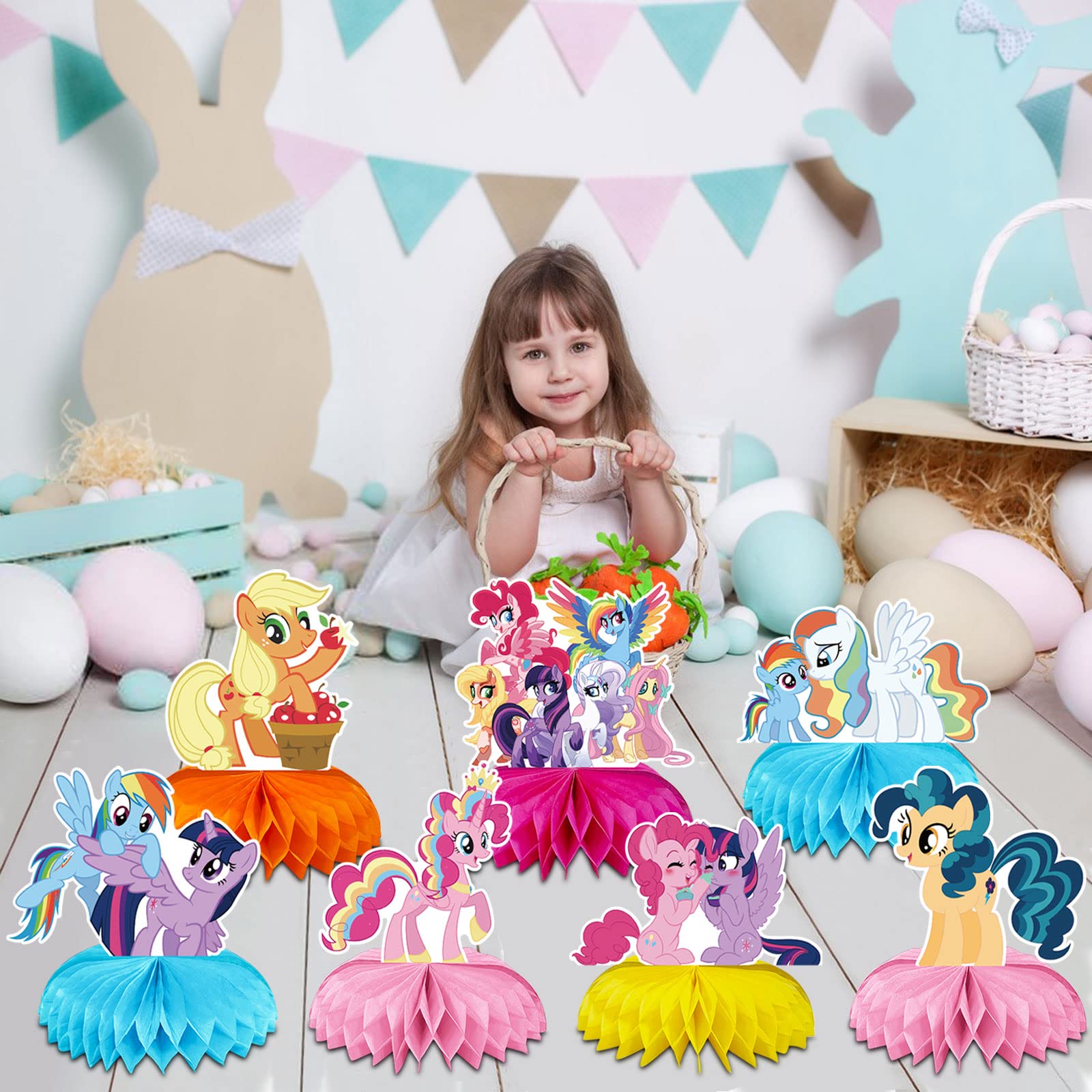My Little Pony Birthday Party Supplies, 7pcs My Little Girl Theme Table ...