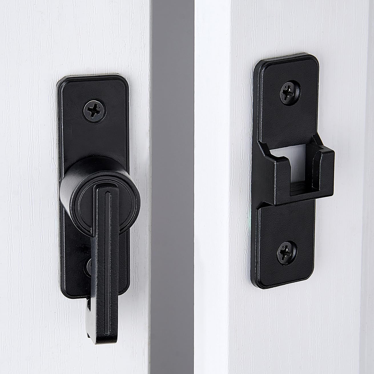 Snapklik.com : 2 Packs Black Barn Door Latches,Heavy Sliding Barn Door ...