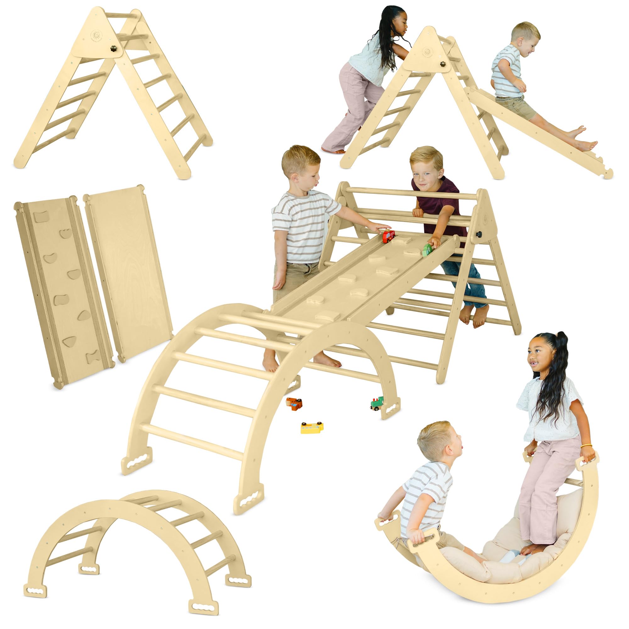 Amazon.com: Extra Large Foldable 3 Piece, 7-in-1 Pikler Triangle Indoor ...