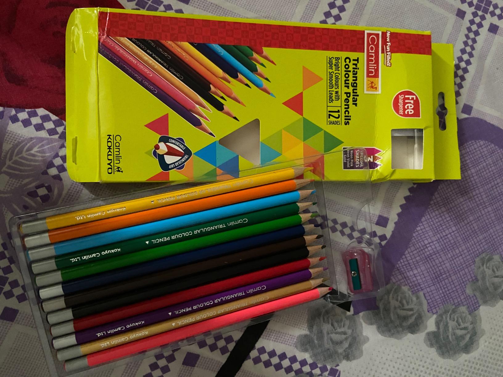 Camlin Triangular Colour Pencils - 12 Shades (Multicolor) : Amazon.in ...