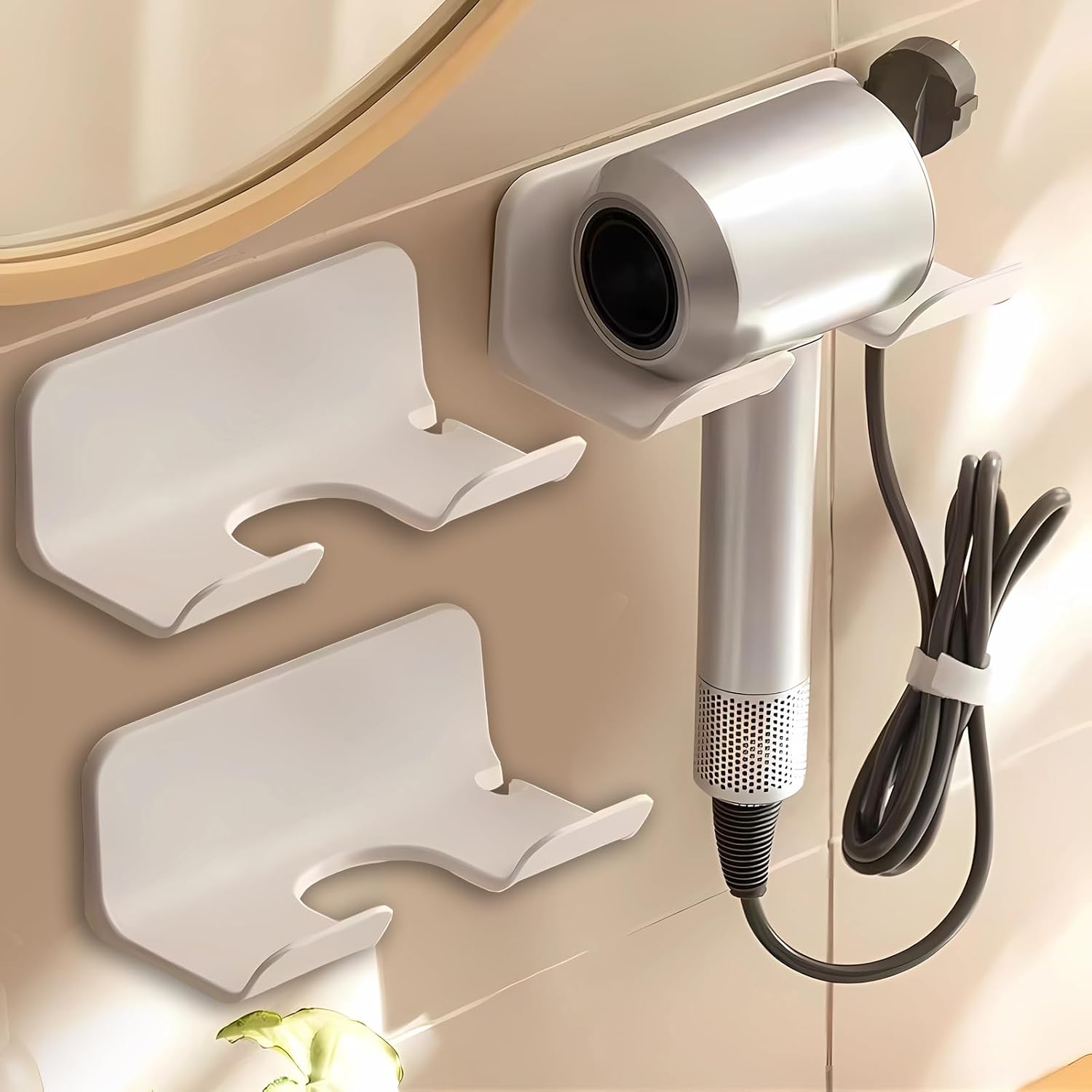 Amazon.com: SUPTEC Universal Hair Dryer Holder, Blow Dryer Hanger Wall ...