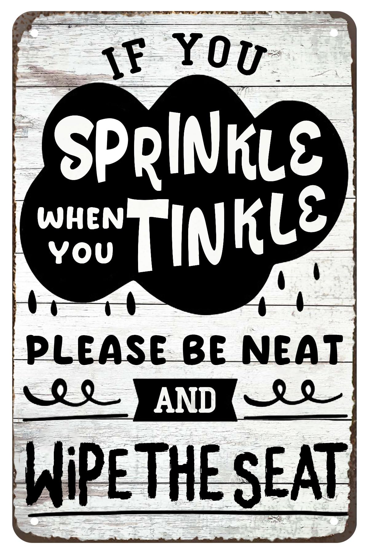 Amazon.com: If You Sprinkle When You Tinkle-Funny Bathroom Sign Metal ...