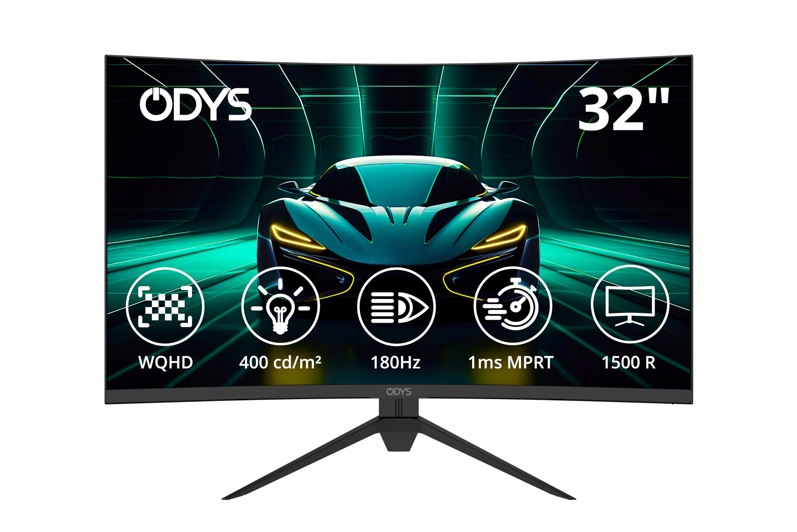 Odys XP32 PRO-X - Curved Gaming Monitor 32 Zoll , 180 Hz, WQHD , 1 ms ...