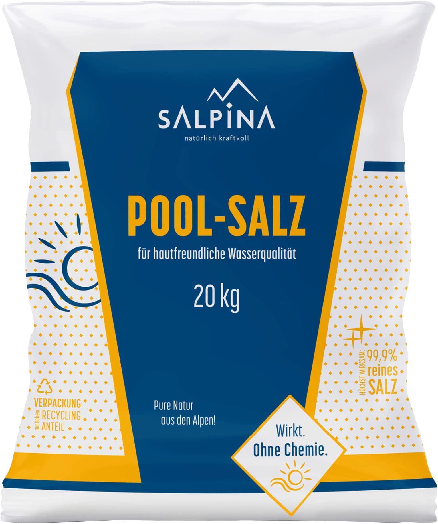 25 Kg hochreines Salz für Pool Einsatz zb Chlorinator oder Salzanlage ...