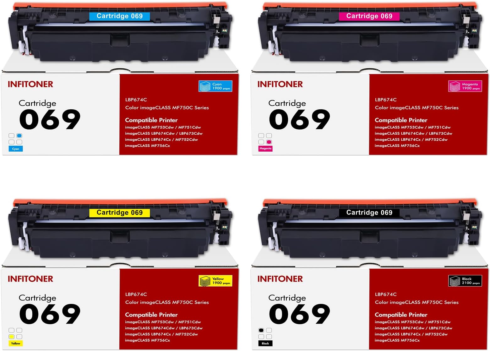 Amazon.com: 069 069H Toner Cartridge Compatible for Canon 069 Toner ...