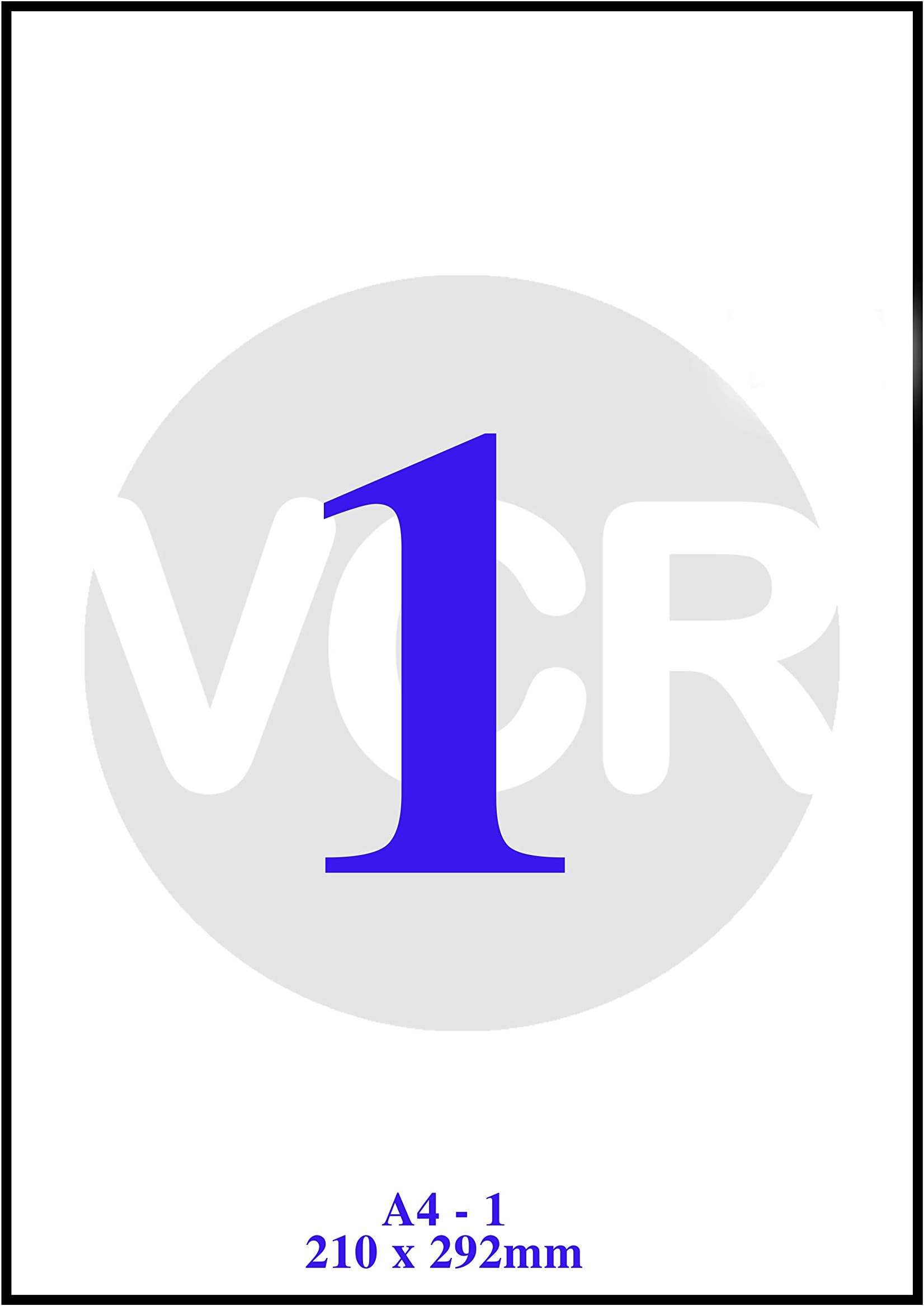 VCR A4 Size White Self Adhesive Label/Sticker for Printer (Inject ...