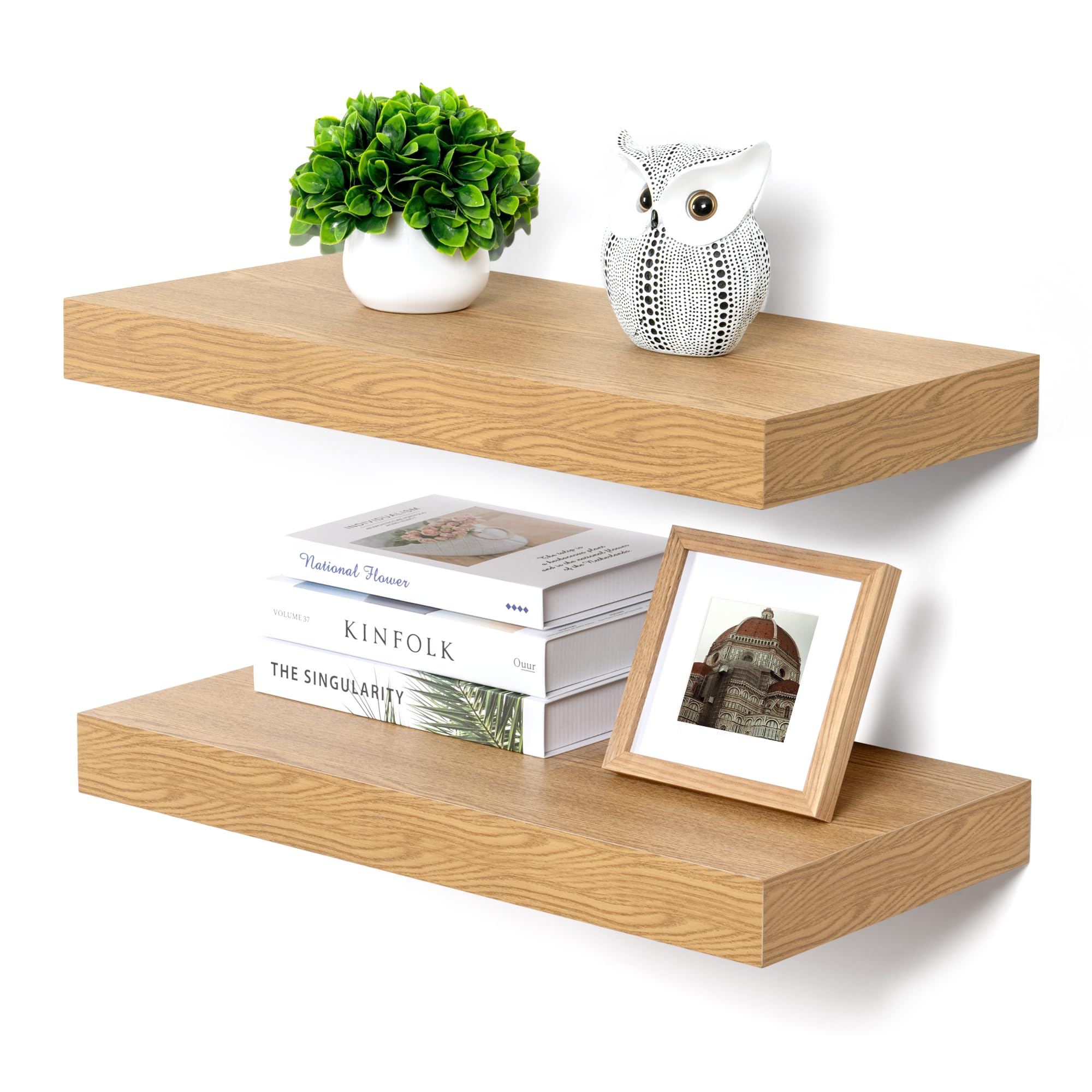 Amazon.com: FLYJOE Deep Floating Shelves, 12 Inch Deep Rustic Floating ...