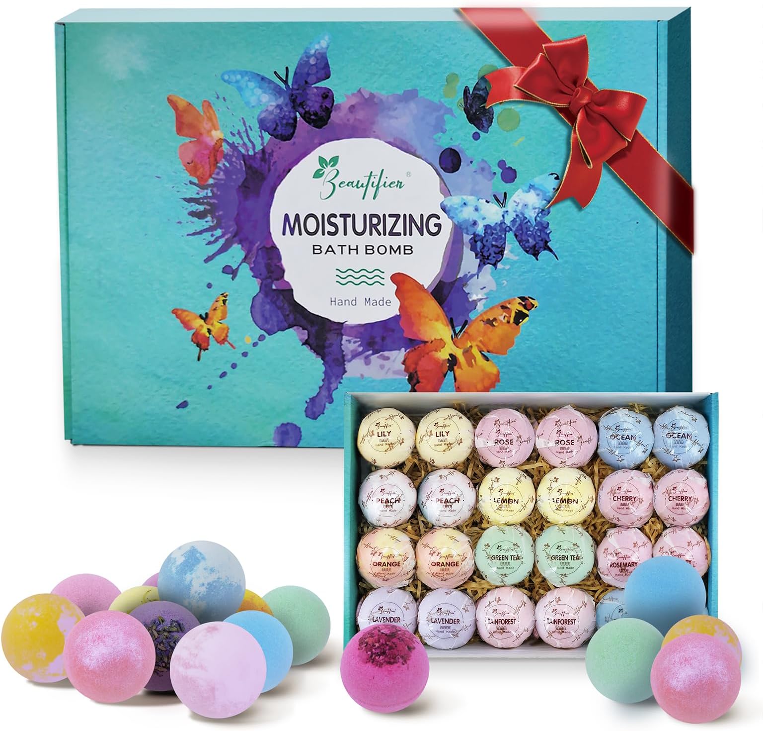 Amazon.com: Bath Bombs for Women Gift Set, 20 Organic Bath Bombs with ...
