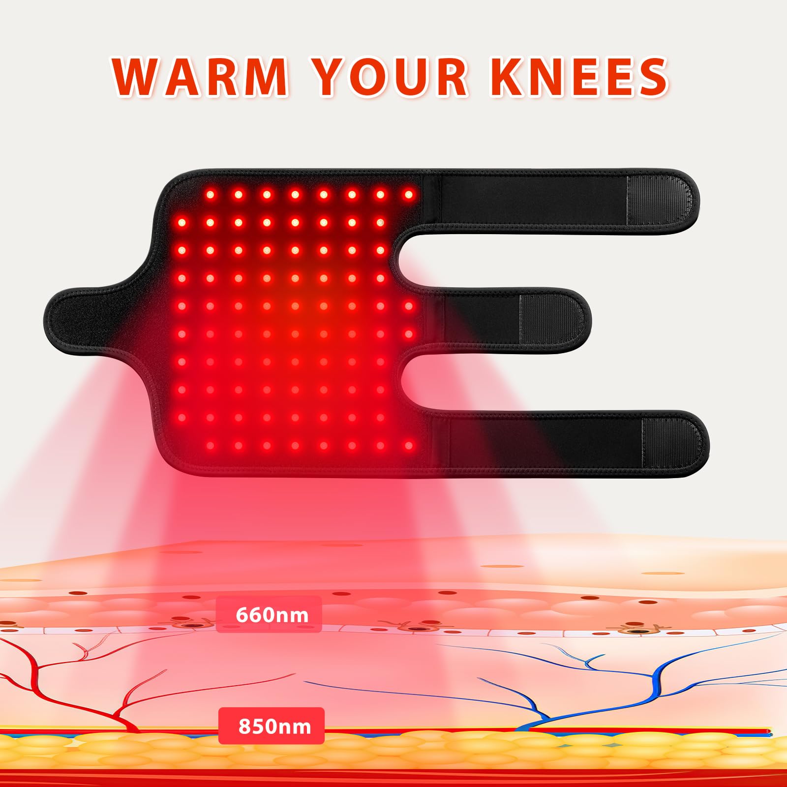 Red Light Therapy for Knee Infrared Light 660nm 850nm Knee Brace ...