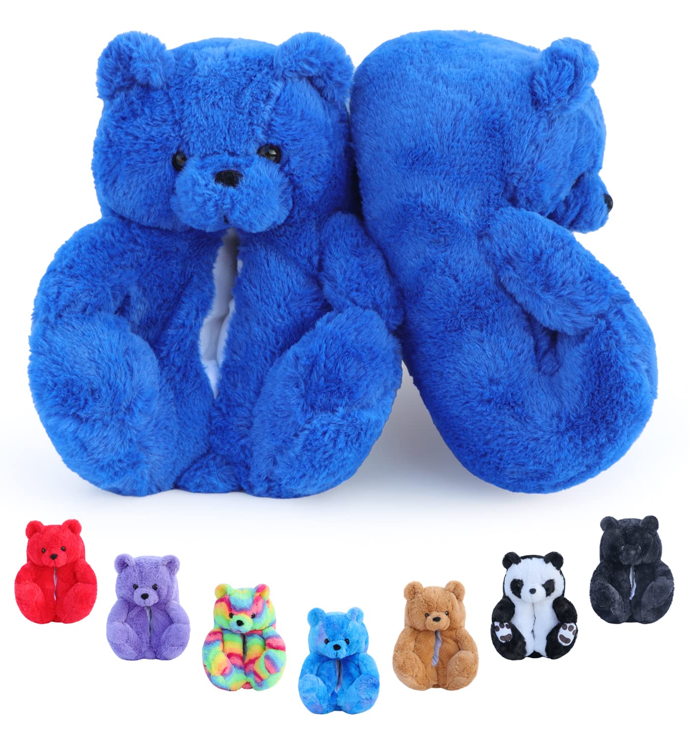 Teddy Bears Slippers for Women, Cute Animal Slippers, Fuzzy All ...
