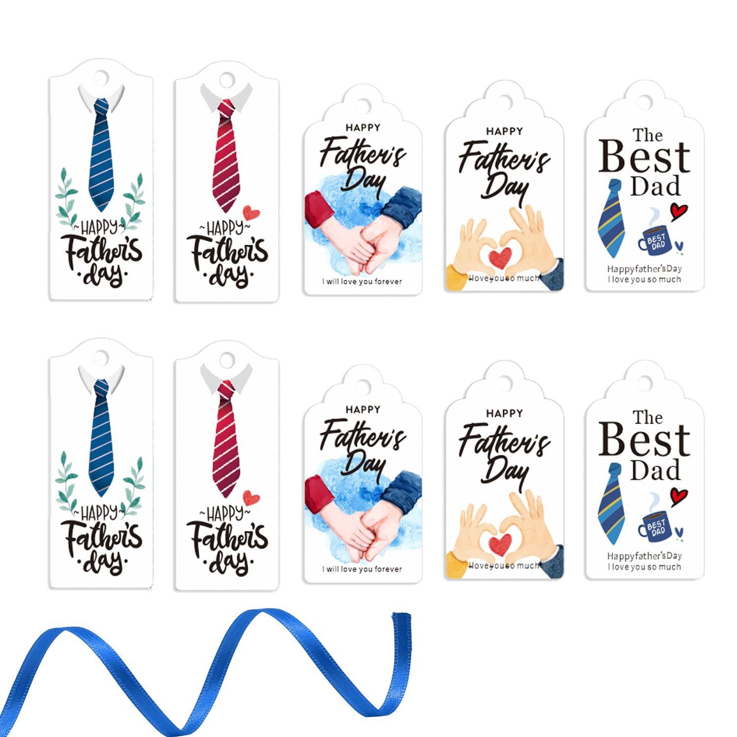 Amazon.com : Father's Day Gift Tags,100 Pcs Happy Father's Day Hanging ...