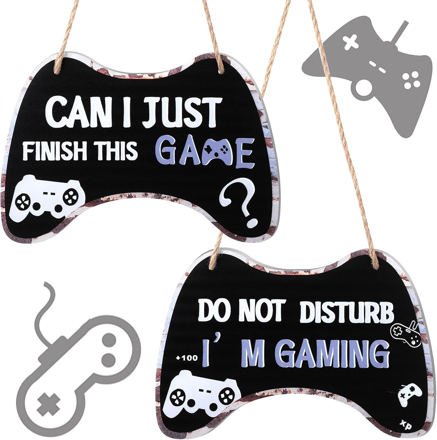 Amazon.com: 2 Pieces Game Room Signs Funny Gamer Gift Door Gaming Signs ...