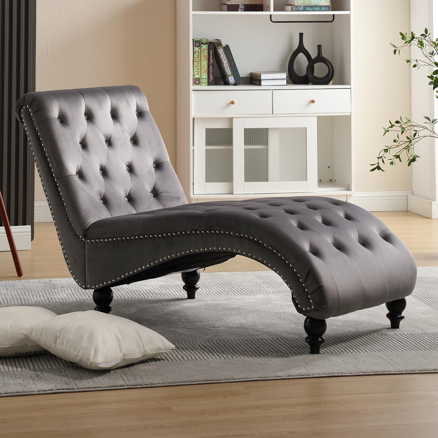 Amazon.com: Chaise Lounge Indoor, Lounge Chair for Bedroom, Leather ...