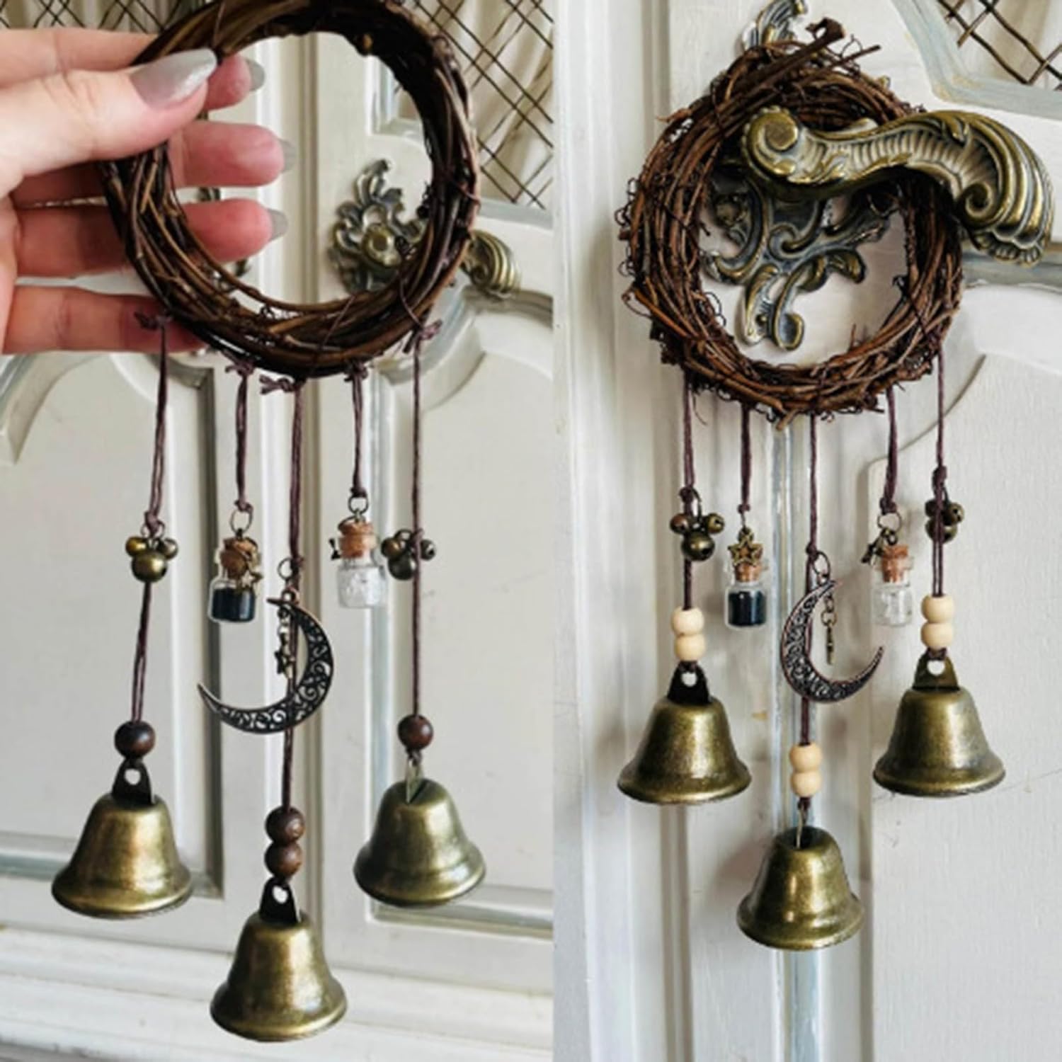 Amazon.com : 13 Inch Witch Bells, Halloween Decoration, Wiccan Bell ...