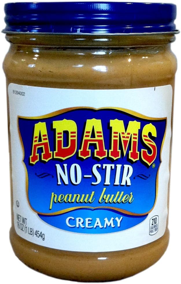 Amazon.com : Adams, 100% Natural Peanut Butter Crunchy, 36 oz : Grocery ...