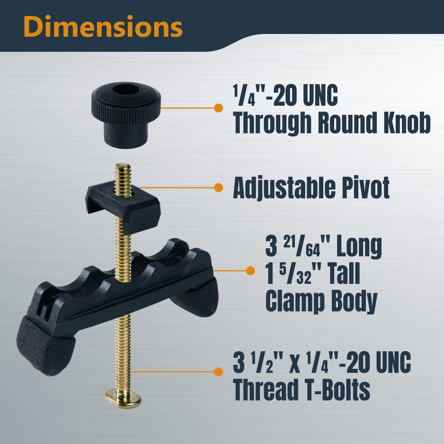 Snapklik.com : POWERTEC T-Track Hold Down Clamps For Woodworking 4 Pack ...