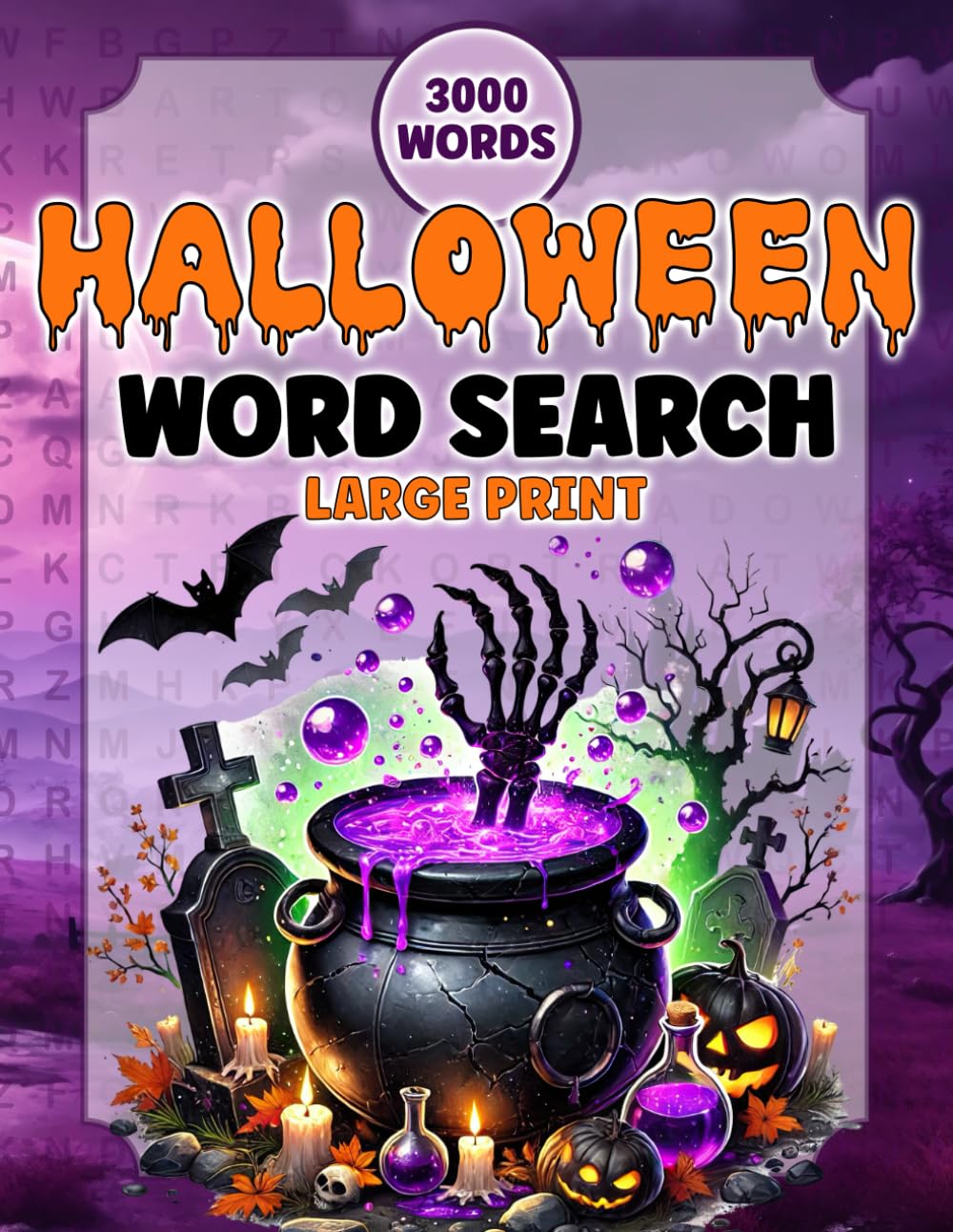 Amazon.com: Halloween Word Search Large Print: 100 Creepy Word Find ...
