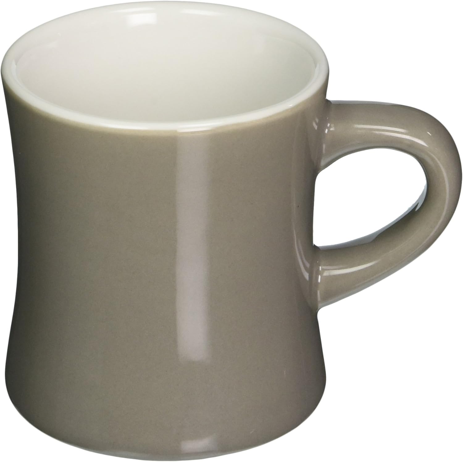 Amazon.com | Abbott Collection Avenue Diner Look Porcelain Mug, Grey ...