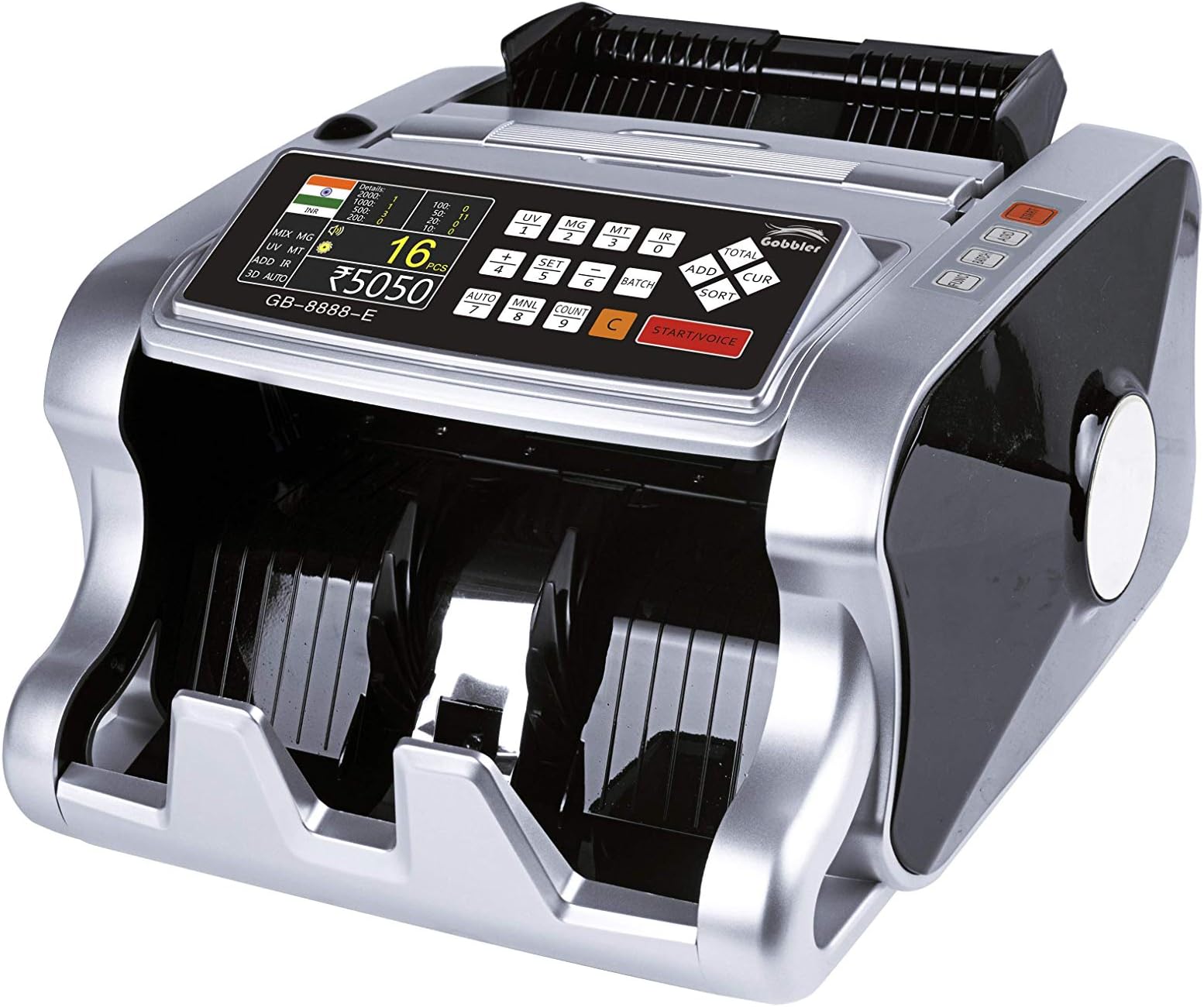 GOBBLER GB-8888-E Mix Note Value Counting Business-Grade Machine Fully ...
