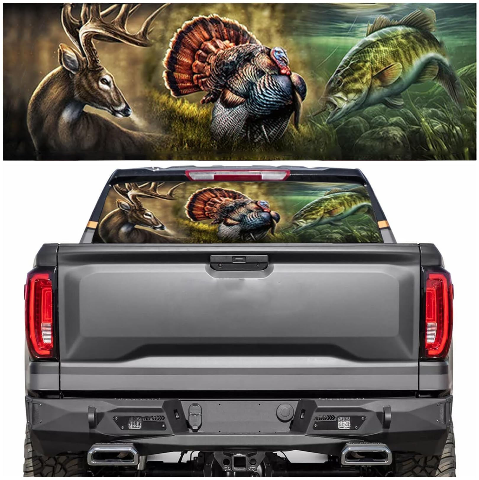 Amazon.com - Tobethay Rear Window Decals for Trucks - 65x22 in Back ...