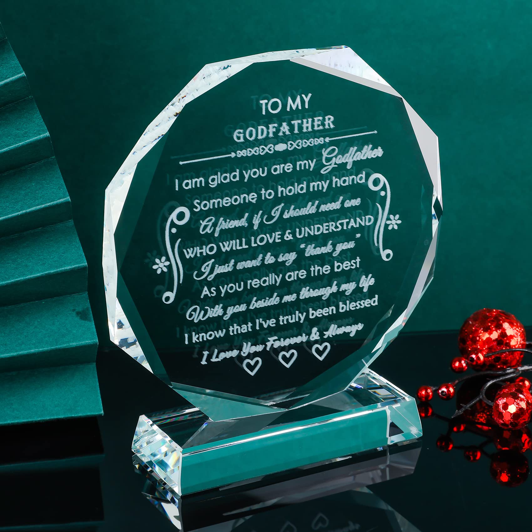 Snapklik.com : Godfather Gift For Men Laser Engraved Crystal Keepsakes ...