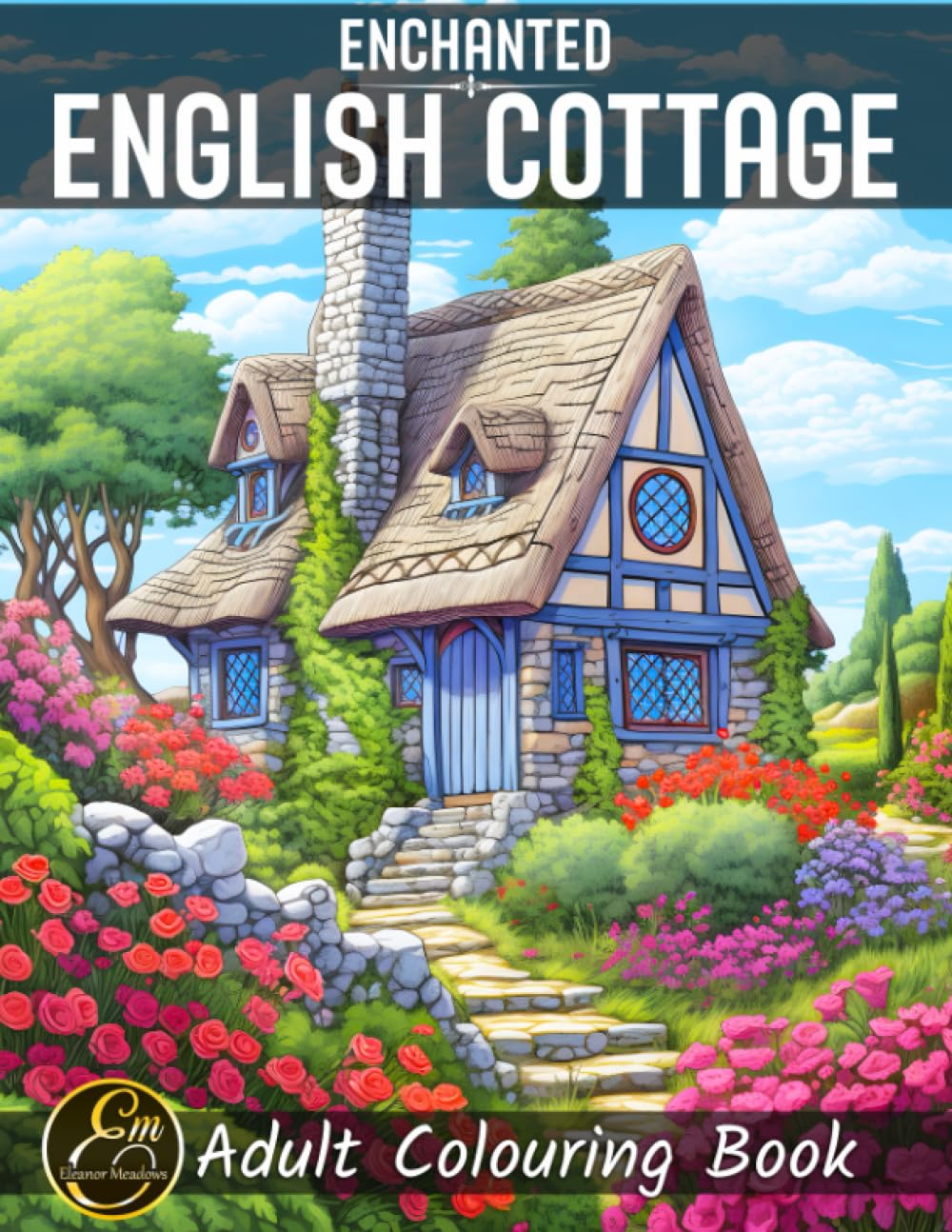 Amazon.com: English Cottages Colouring Book: For Adults, with 50 Pages of Line Art & Grayscale ...