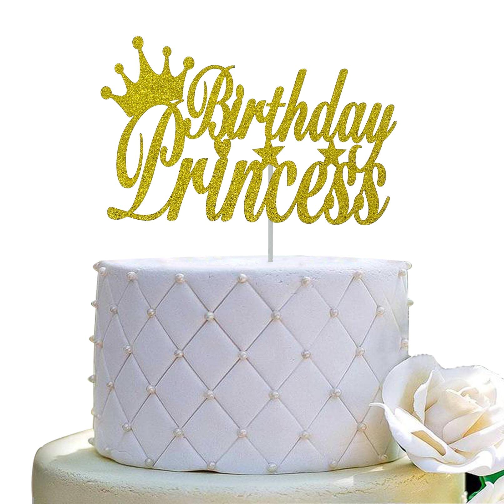 Amazon.com: Birthday Princess Cake Topper for Princess Birthday Party ...